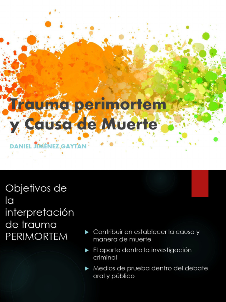 Lesiones y Trauma Perimortem | PDF | Fractura | Hueso