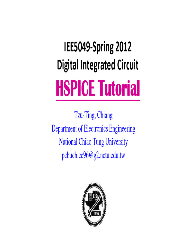 HSPICE Note 2012 | Download Free PDF | Spice | Electrical Network