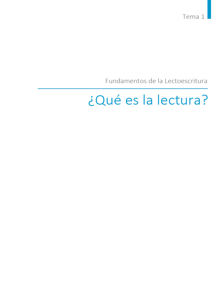 Tema 1 | PDF | Comprensión lectora | Aprendizaje