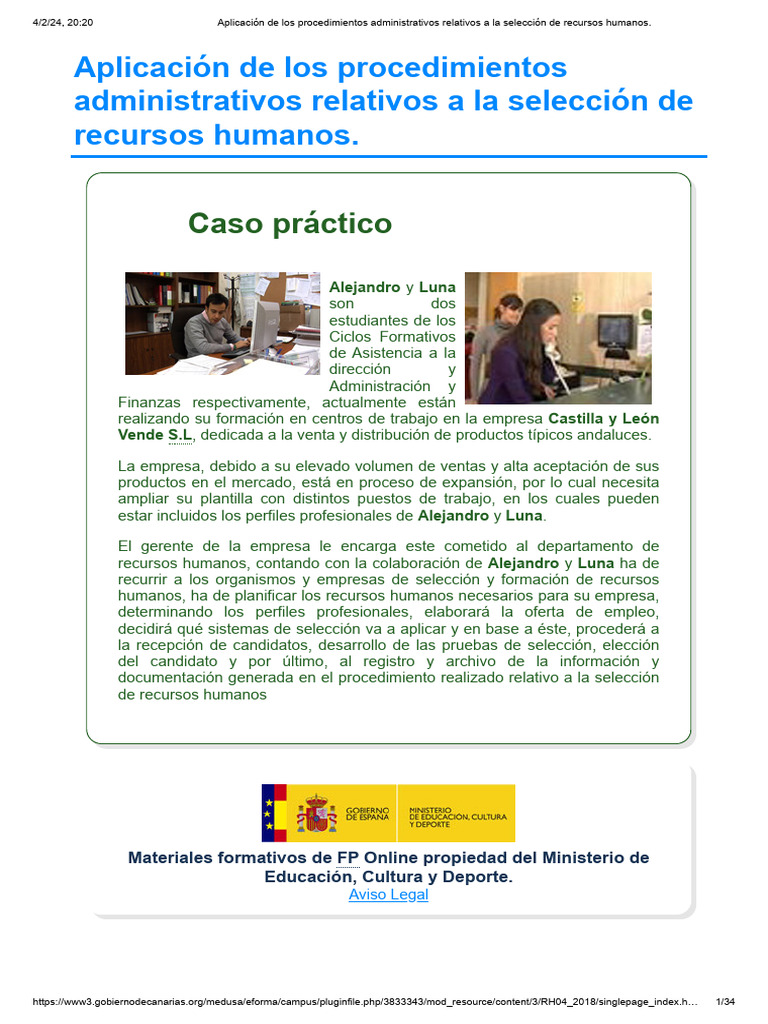 TEMA 4 Aplicación de Los Procedimientos Administrativos Relativos A La Selección de Recursos ...