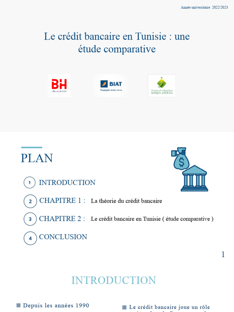 Crédit bancaire en Tunisie : étude comparative | PDF | Prêts | Crédit