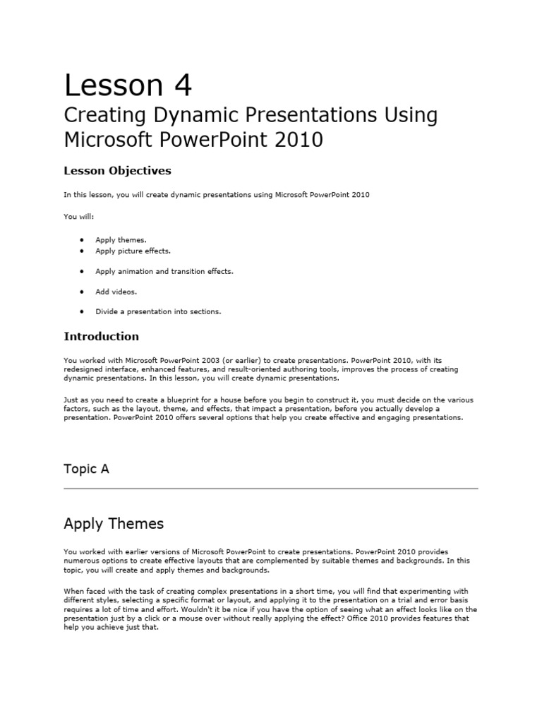 04 MS Office 2010 Powerpoint Transition Training Notes | PDF ... 04 MS Office 2010 Powerpoint Transition Training Notes | PDF ...