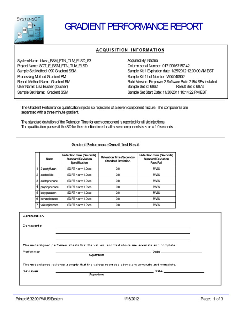 Gradient Performance Report | PDF | Computing | Software