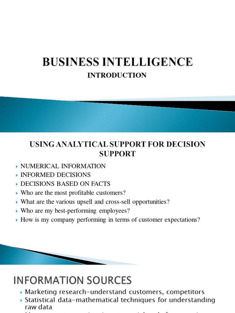 Business Intelligence & Analytics Guide | PDF | Business Intelligence | Analytics
