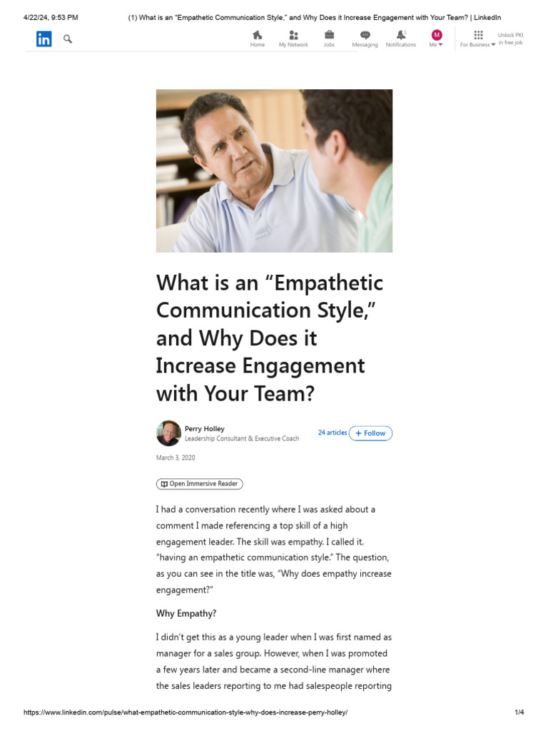 What Is An "Empathetic Communication Style | PDF | Empathy | Sympathy