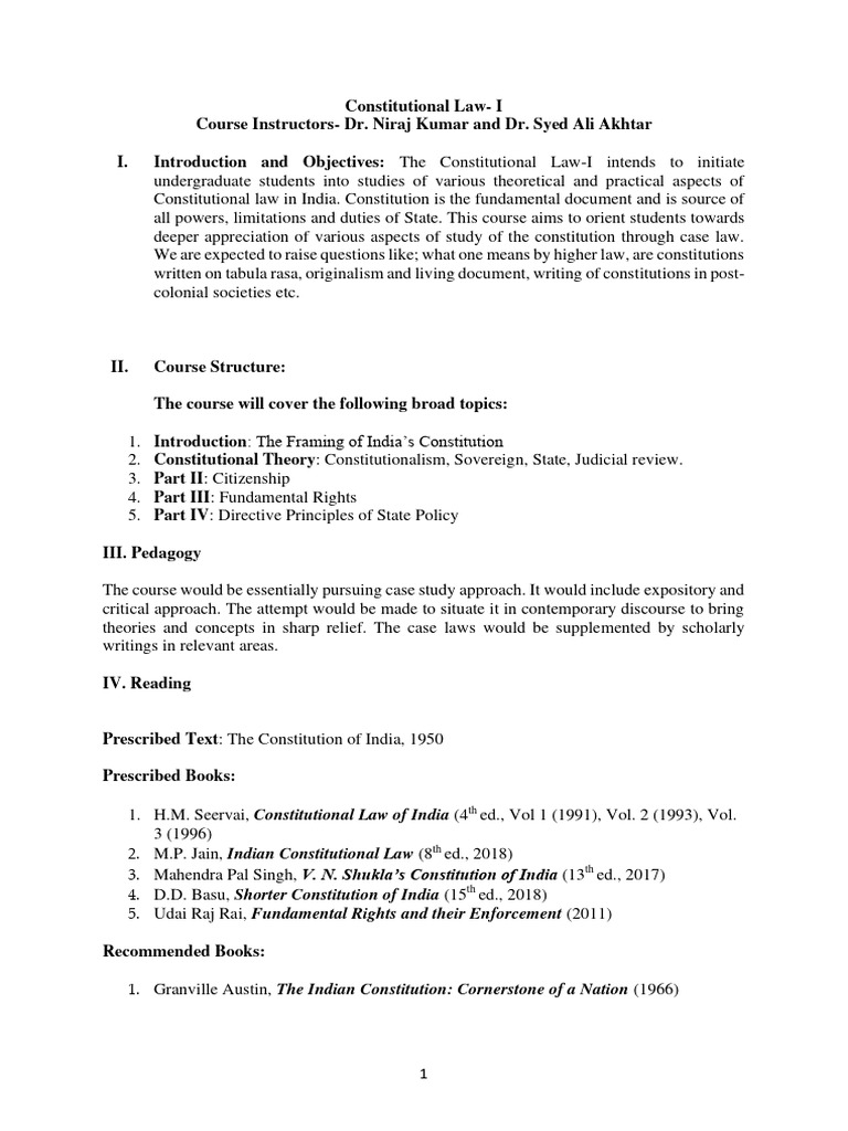 Constitutional Law-I | Download Free PDF | Citizenship | Political Charters
