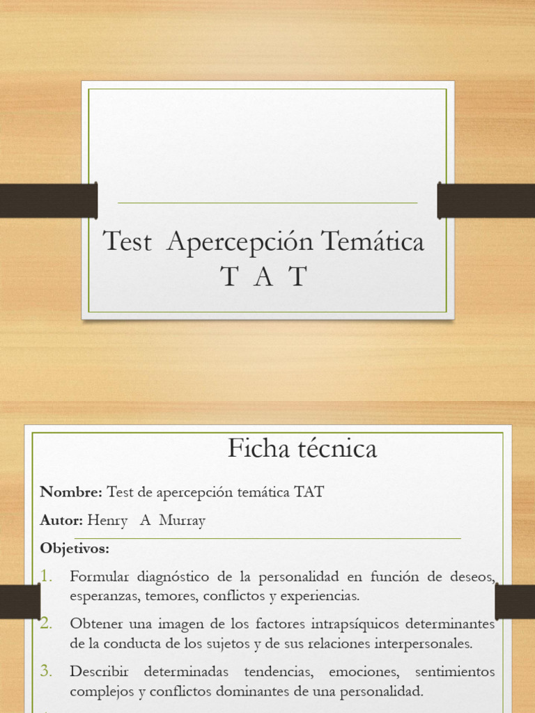 Explicación Test Apercepción Temática | Descargar gratis PDF | Las ...
