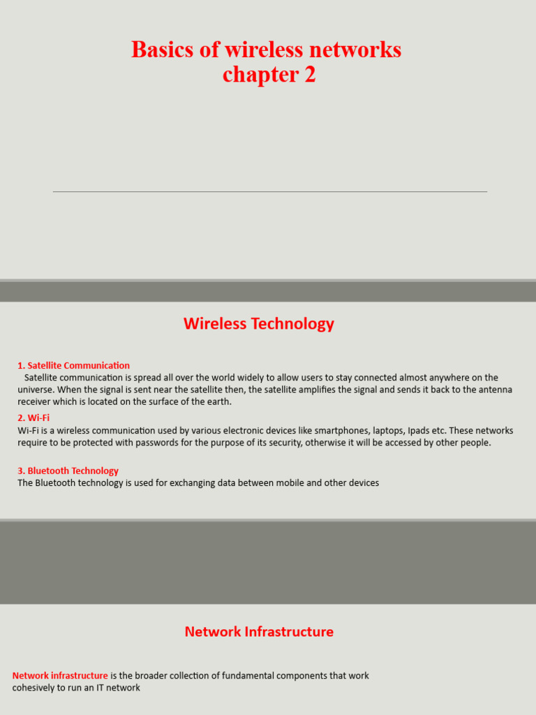 Basics of Wireless Networks | Download Free PDF | Computer Network | Wi Fi