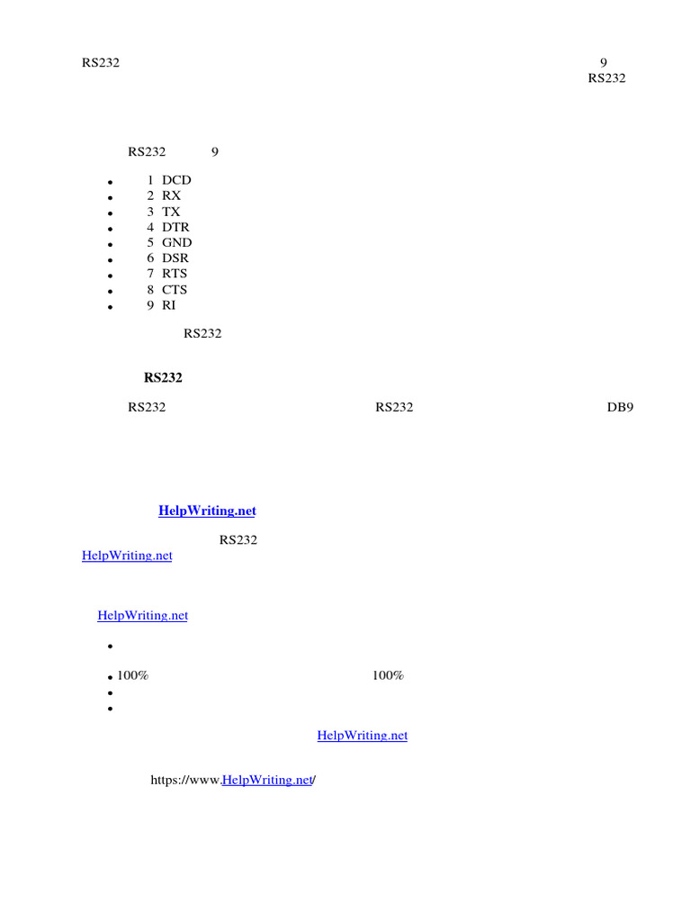 rs232针脚分配 | PDF | Information And Communications Technology | Computer Networking