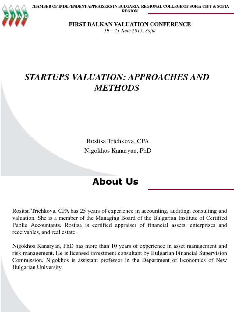 Startup Valuation Methods Guide | PDF | Valuation (Finance ...