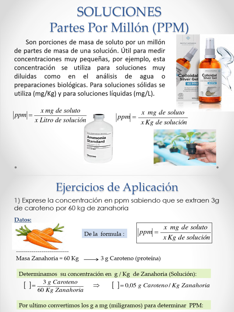 EJERCICIOS DE PPM | PDF | Concentración | Partes por notación