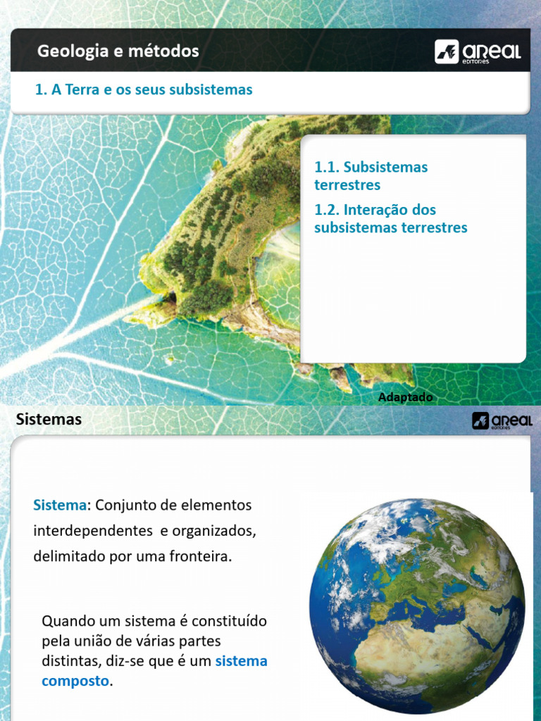 A Terra e Os Seus Subsistemas - Power Point PDF | PDF | Terra | Água