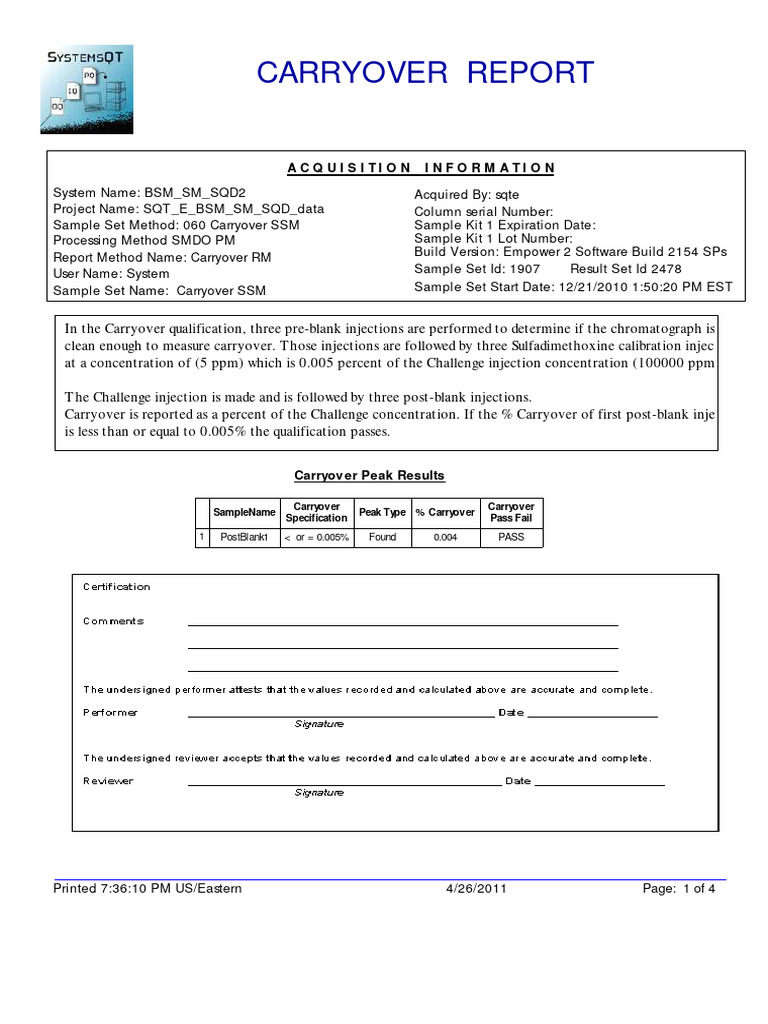 Carryover RM | Download Free PDF | Analytical Chemistry | Scientific ...