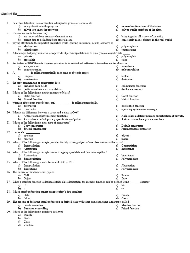 Ungraded Quiz Solution | Download Free PDF | Method (Computer Programming) | Class (Computer ...