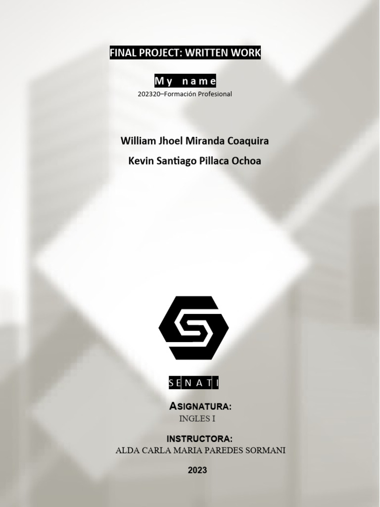 Avanze Proyecto Final Ingles | PDF