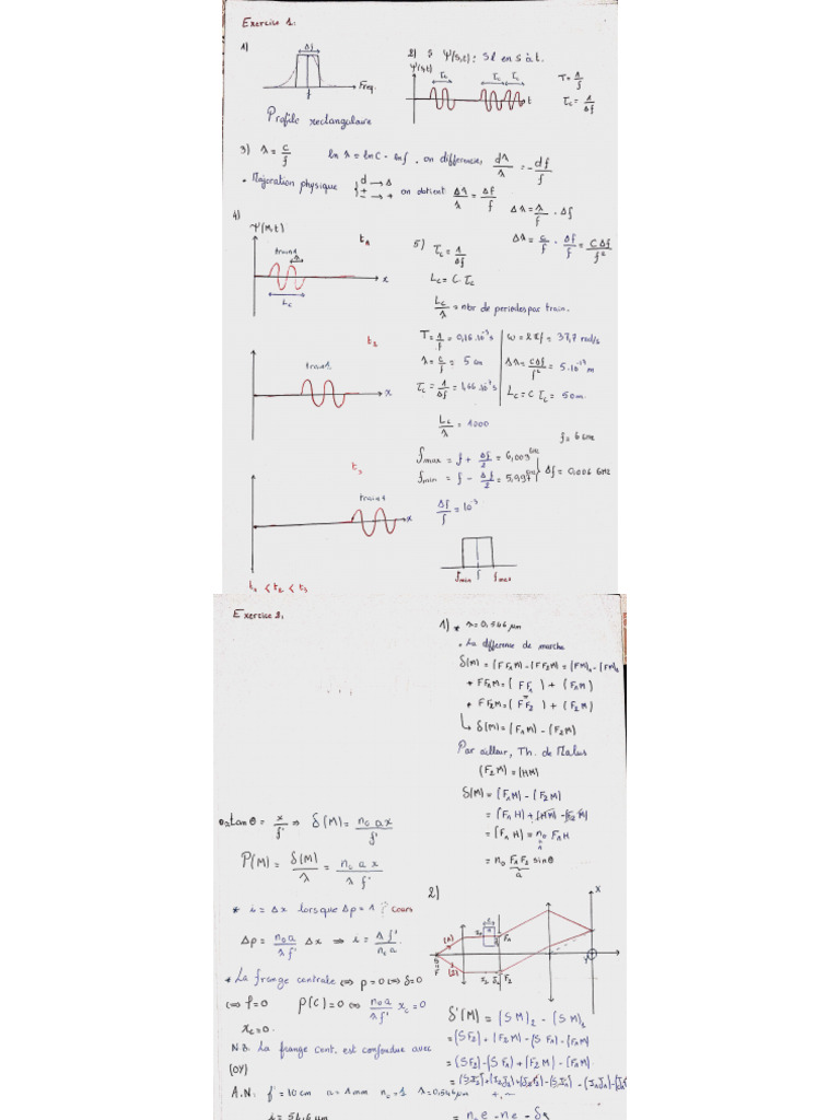 Correction TD1 Optique - Physique | PDF