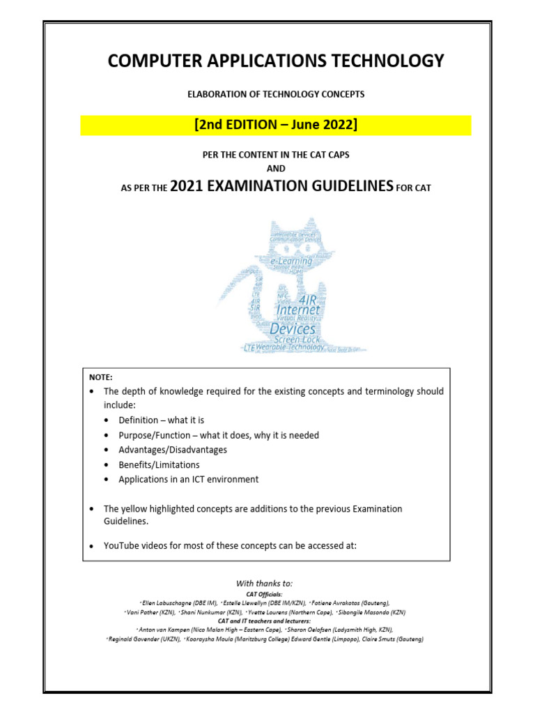 2022 CAT New Tech Terms - Per 2021 Exam Guidelines - FINAL 2nd EDITION | PDF | Solid State Drive ...