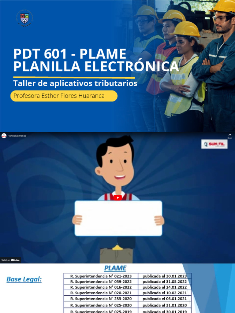 PDT 601 - Plame Planilla Electrónica | PDF | Outsourcing | Economias