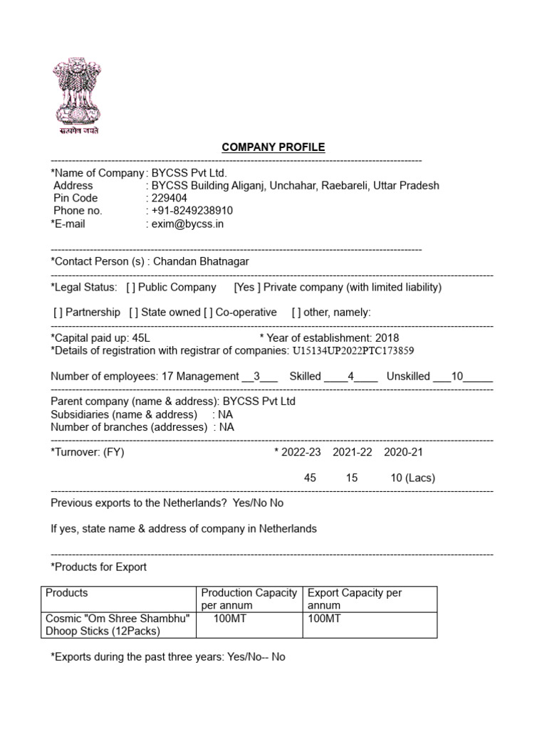 Company profile.docx (1) | PDF