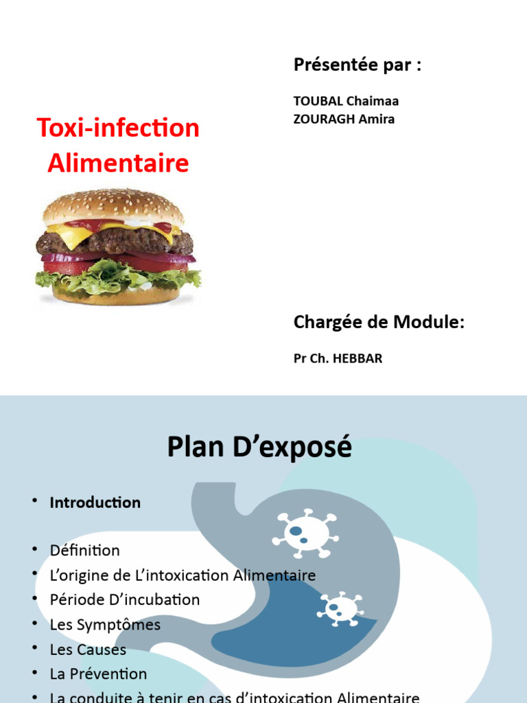 Toxi-Infection Alimentaire FR | PDF | Intoxication alimentaire ...