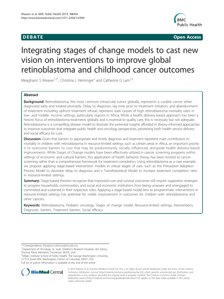 Enhancing Retinoblastoma Outcomes Globally | PDF | Cancer | Health Care