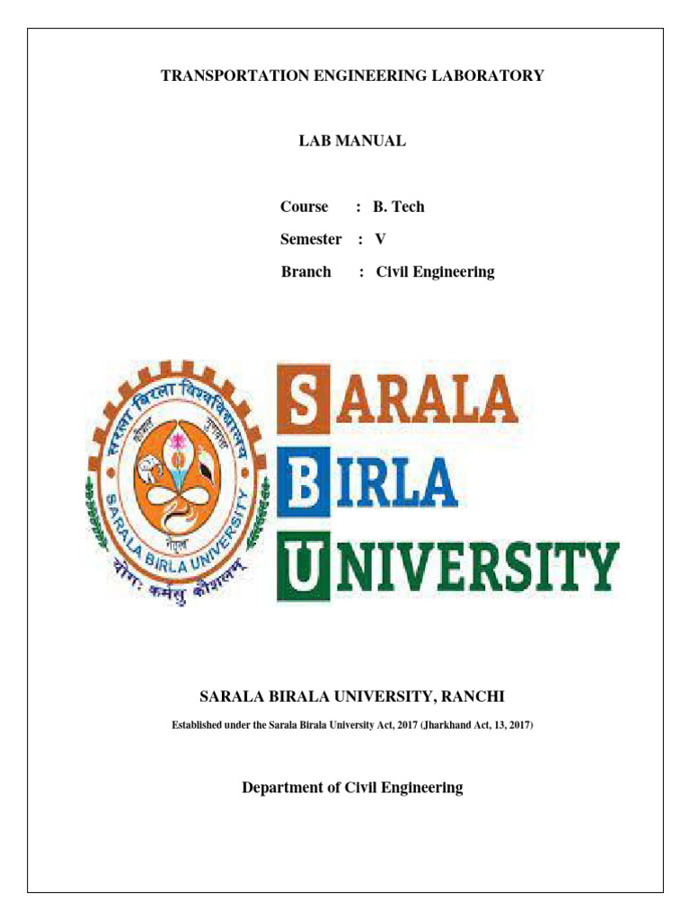 Transportation Lab | PDF | Wear | Road Surface