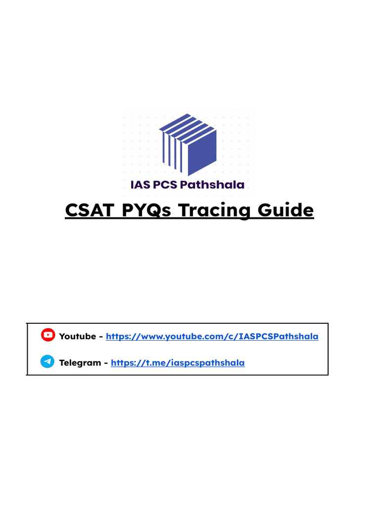 CSAT PYQs Tracing Guide | PDF