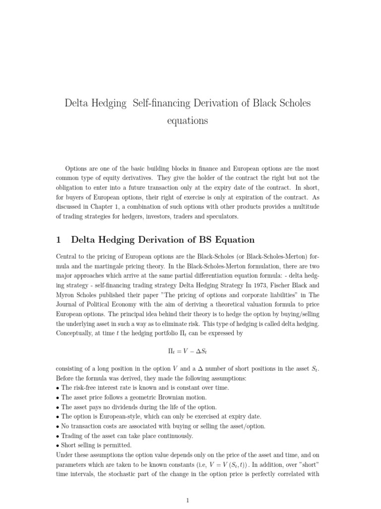 Lecture On Black-Model (PDE and Probability Approach) | PDF | Option ...