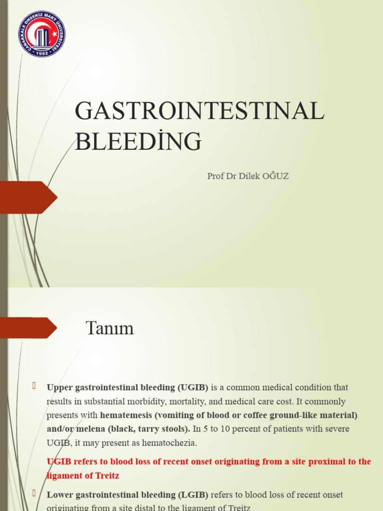 Gastrointestinal Bleeding | PDF | Gastroenterology | Diseases And Disorders