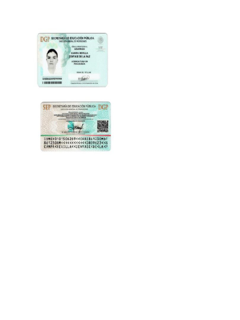 CEDULA PROFESIONAL | PDF