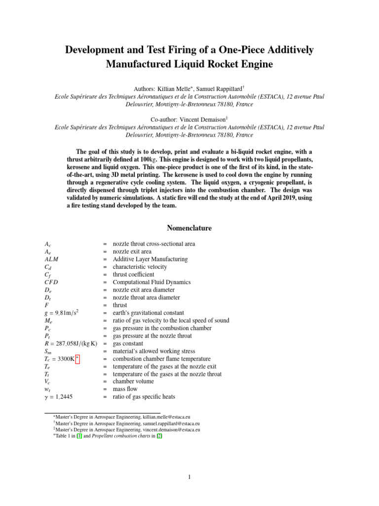 Paper Melle Rap | PDF | Rocket Engine | Fluid Dynamics