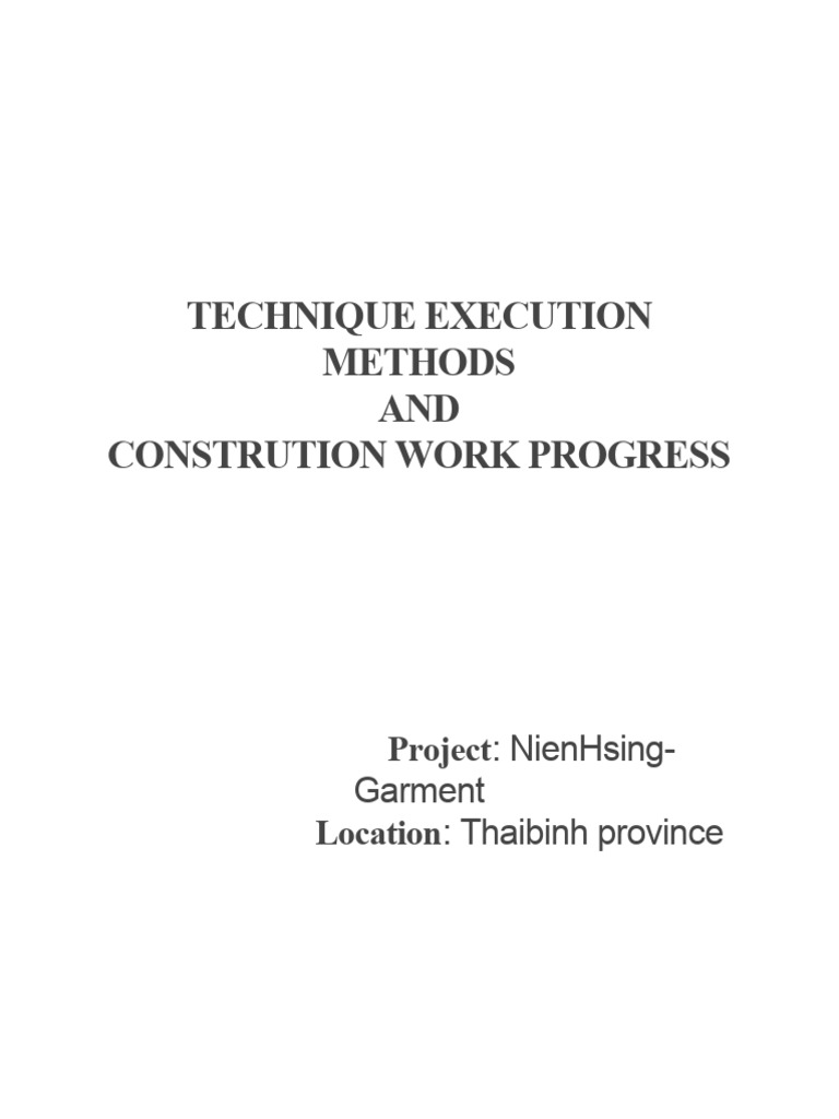 TECHNIQUE EXECUTION METHODS | PDF | Concrete | Human Resources