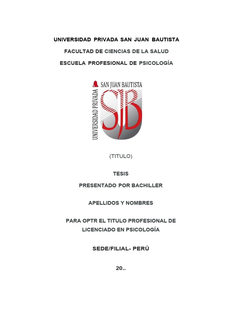 Formato de Tesis 2024 Para Elaborar | PDF | Observación | Interacciones ...