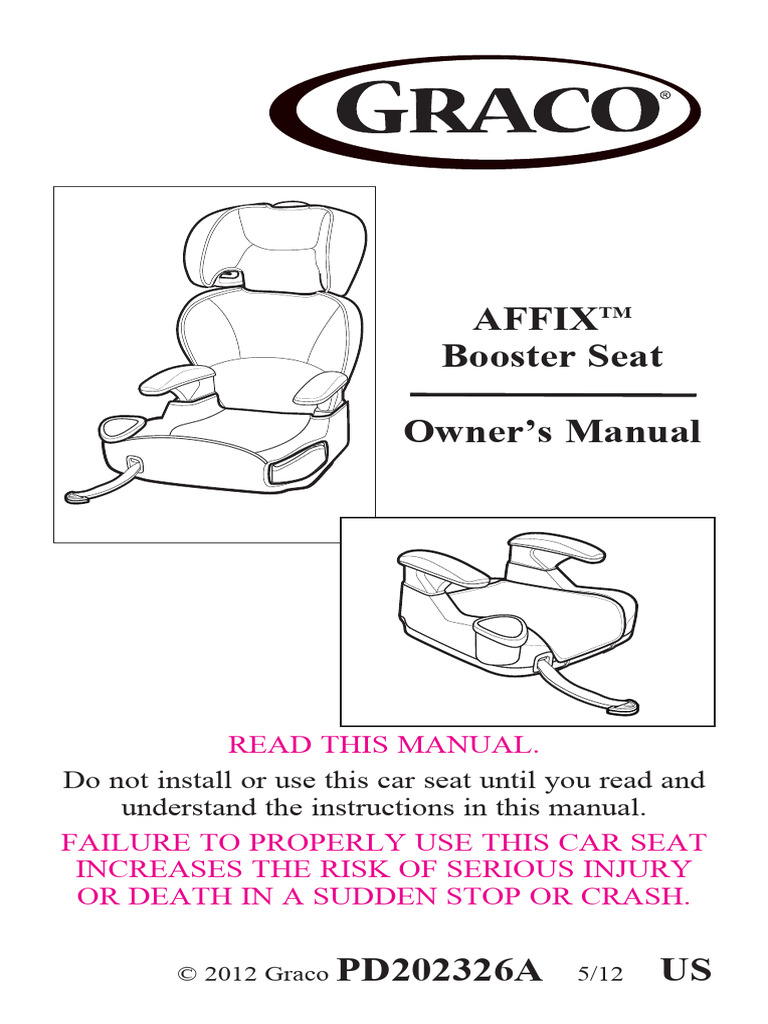 Graco Booster Seat Owner's Manual | PDF | Seat Belt | Road Safety