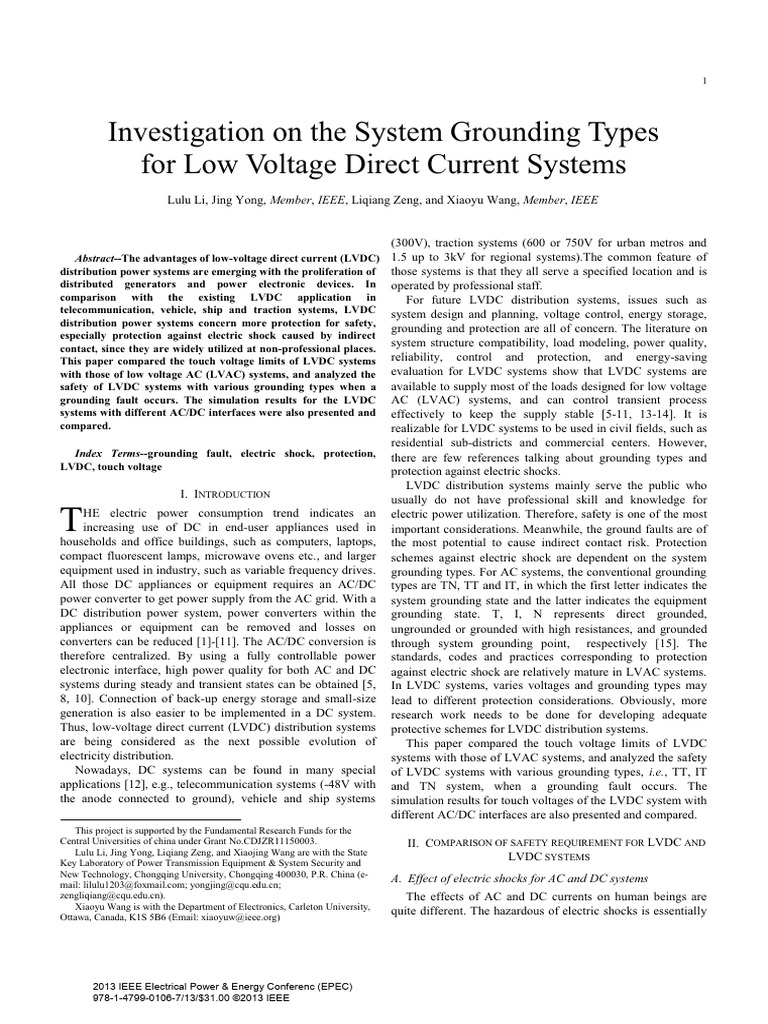 5 Epec.2013.6802975 LULU IEEE | PDF | Direct Current | Electric Power Distribution