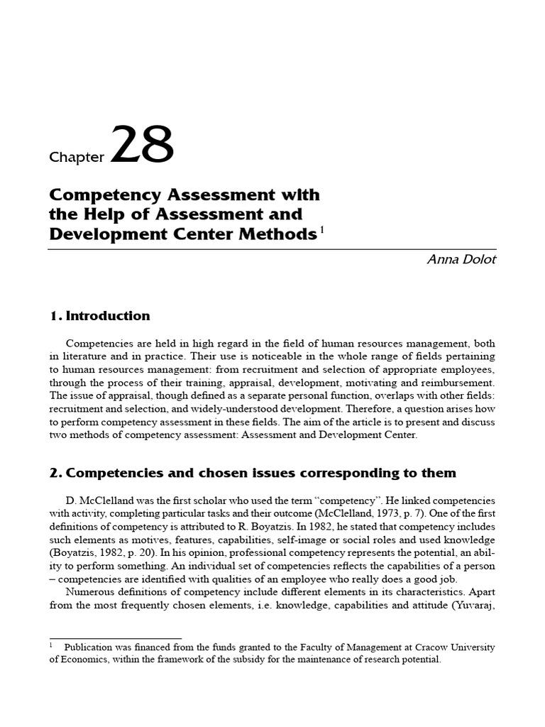 Competency Assessment Methods | PDF | Behavior | Attitude (Psychology)