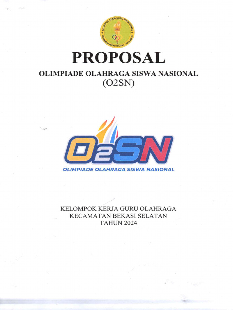 Proposal Olimpiade Olahraga Siswa Nasinonal (O2sn) | PDF