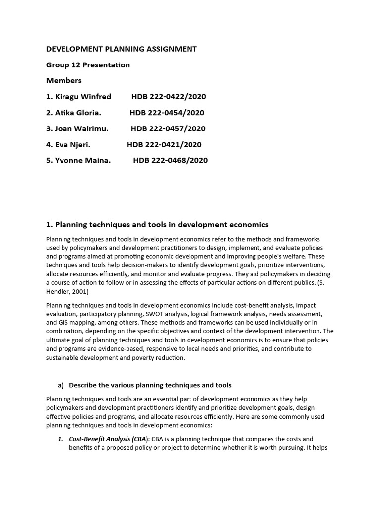 Development Planning | PDF | Policy | Needs Assessment