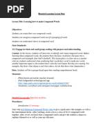 Grade 2 Lesson Plan: Compound Words | PDF | Cognition | Learning