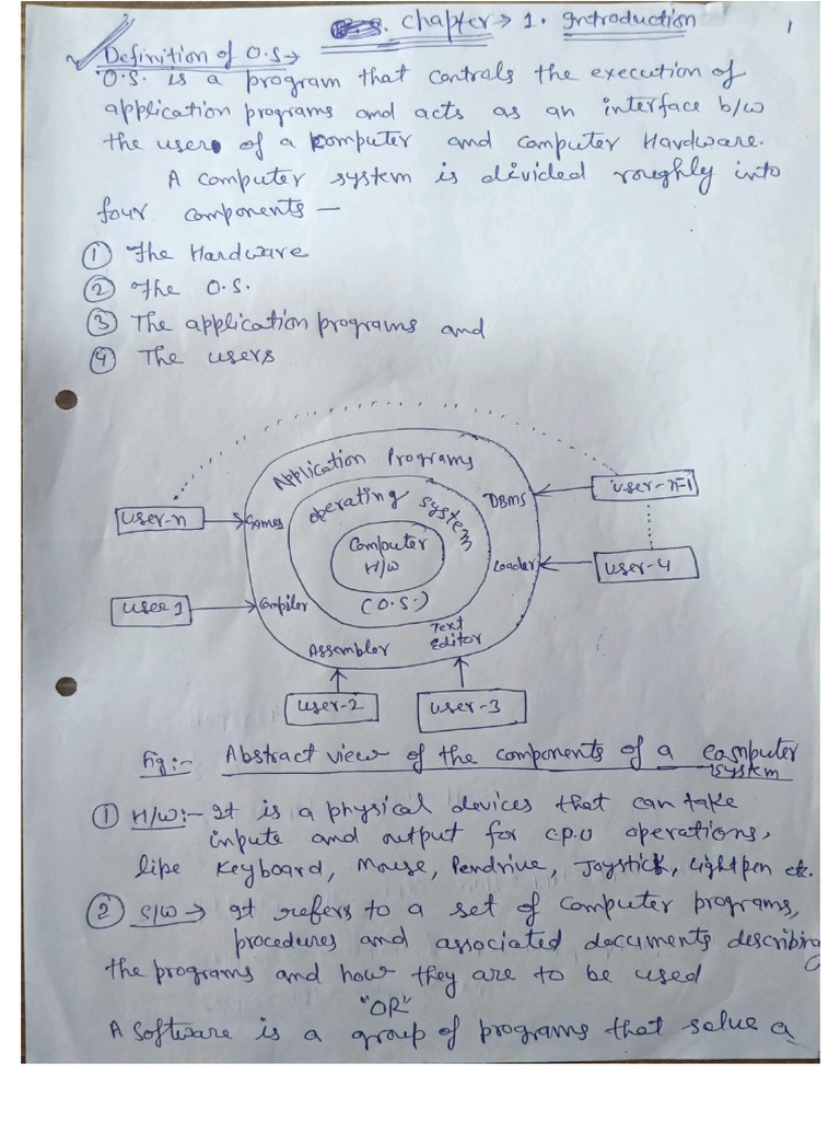 Unit-1 OS Notes | PDF
