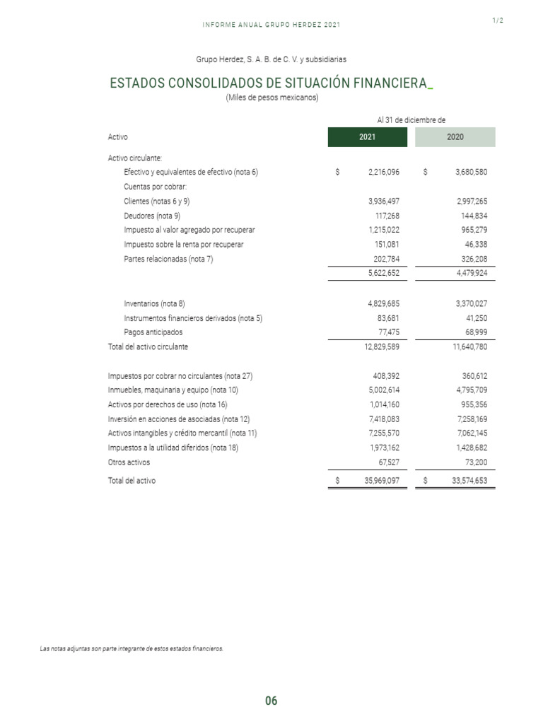 Estado Financiero Consolidados | Descargar gratis PDF | Contabilidad | Servicios financieros