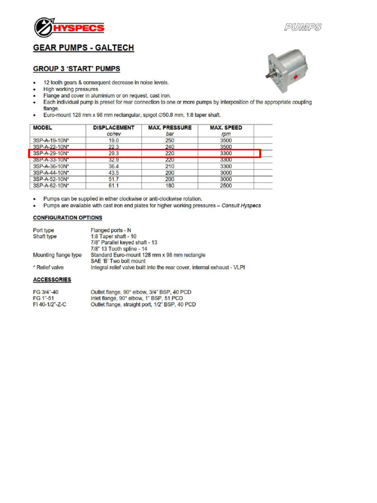 Galtech 3SP A29 | PDF