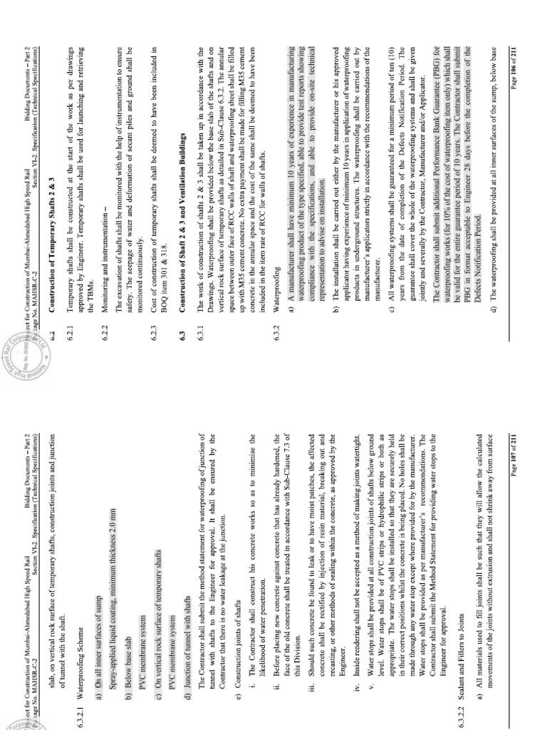 Waterproofing Technical Specifications Pdf