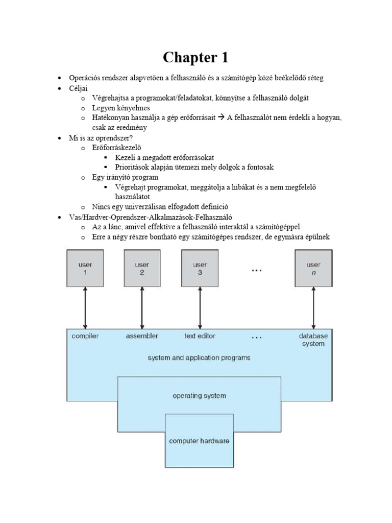 Oprendszerek Eloadas Jegyzet 2 | PDF
