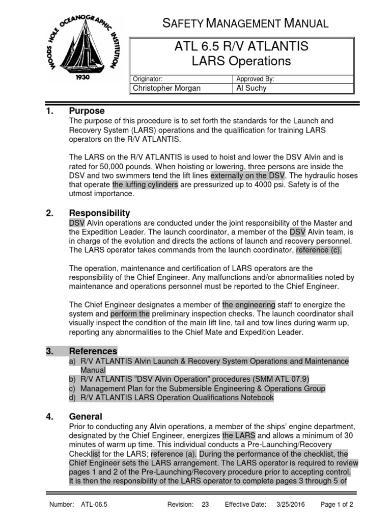 ATL 06.5 LARS Operations | PDF