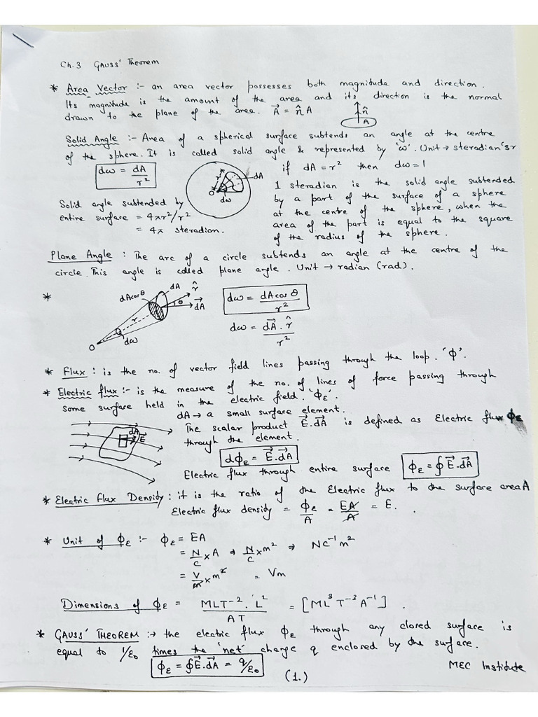 Gauss' Theorem | PDF