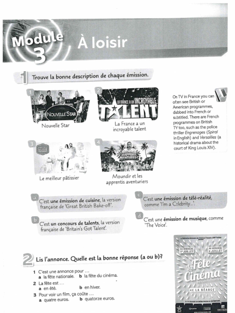 DYNAMO 2 MODULE 3 A LOISIR Y9 (1) | PDF