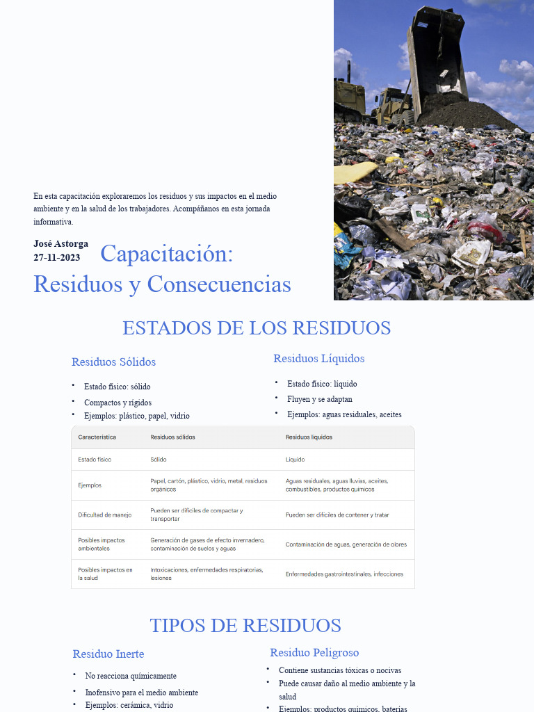 José - Astorga Tarea2 | PDF | Residuos | Contaminación