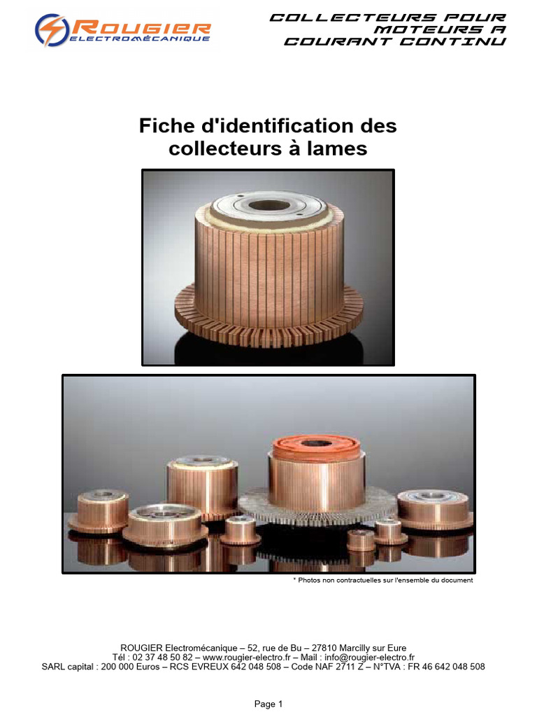 Collecteurs pour moteurs DC Rougier | PDF | Véhicules