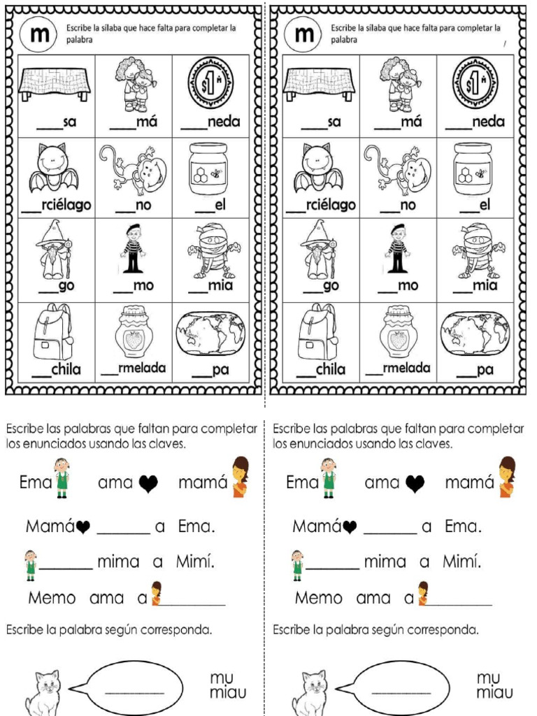 Letra M Actividades Pdf